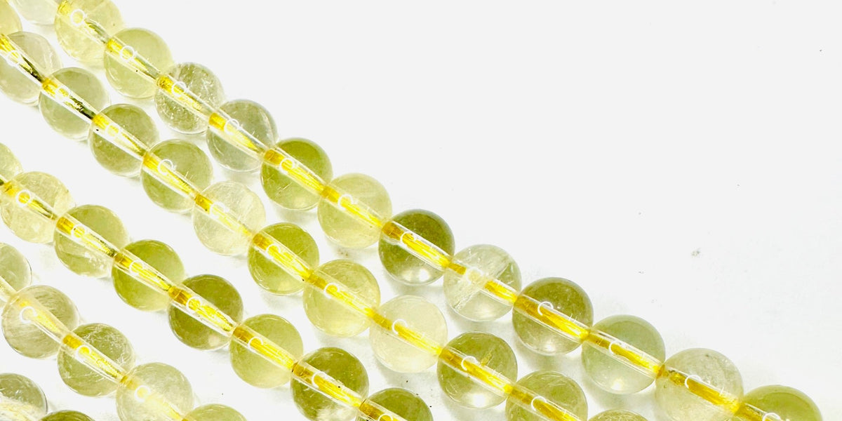 Authentic Lemon Quartz Crystal Gemstones Bead 7 mm -15.5" Strand ...