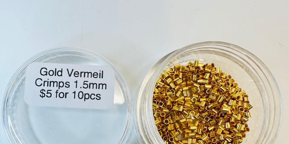 Gold Vermeil - Small Crimps 1.5mm - 10pcs – Beadsy Beads