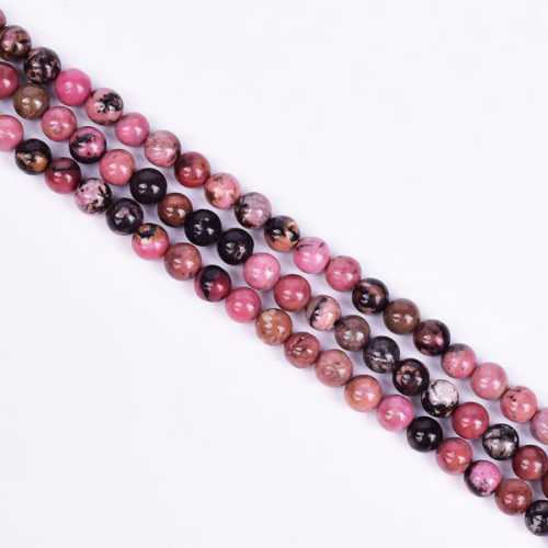 Red Rhodonite Round Crystal Gemstone Beads 8mm - 15.5 inches Strand ...